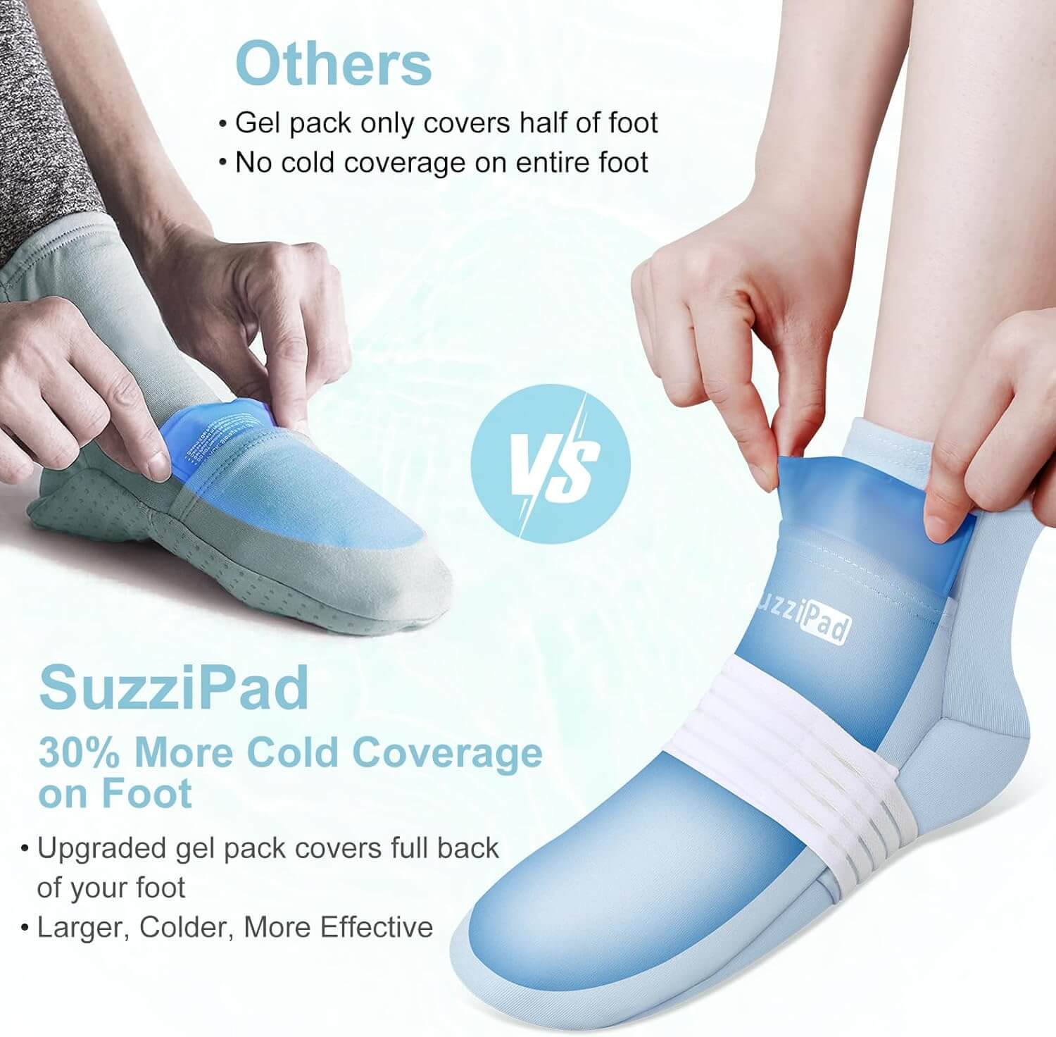 SuzziPad Cold Therapy Socks & Hand Ice Pack Cold Gloves for Chemothera