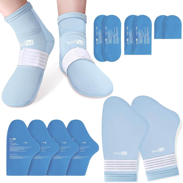 SuzziPad Cold Therapy Socks & Hand Ice Pack Cold Gloves for Chemothera